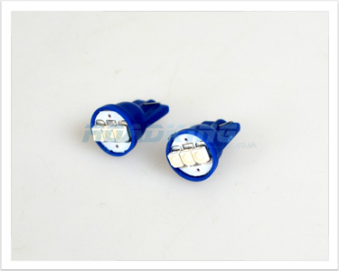 Wedge Base T10 24v LED Bulb | 2x 3 LED 24 Volt Bulbs | Blue | ROADKING ...
