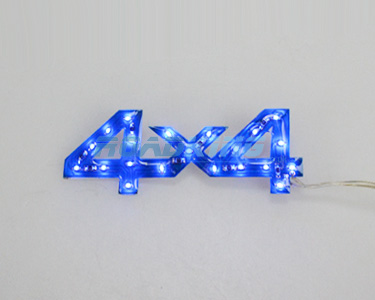 12 Volt LED 4x4 Emblem - Blue | ROADKING.co.uk