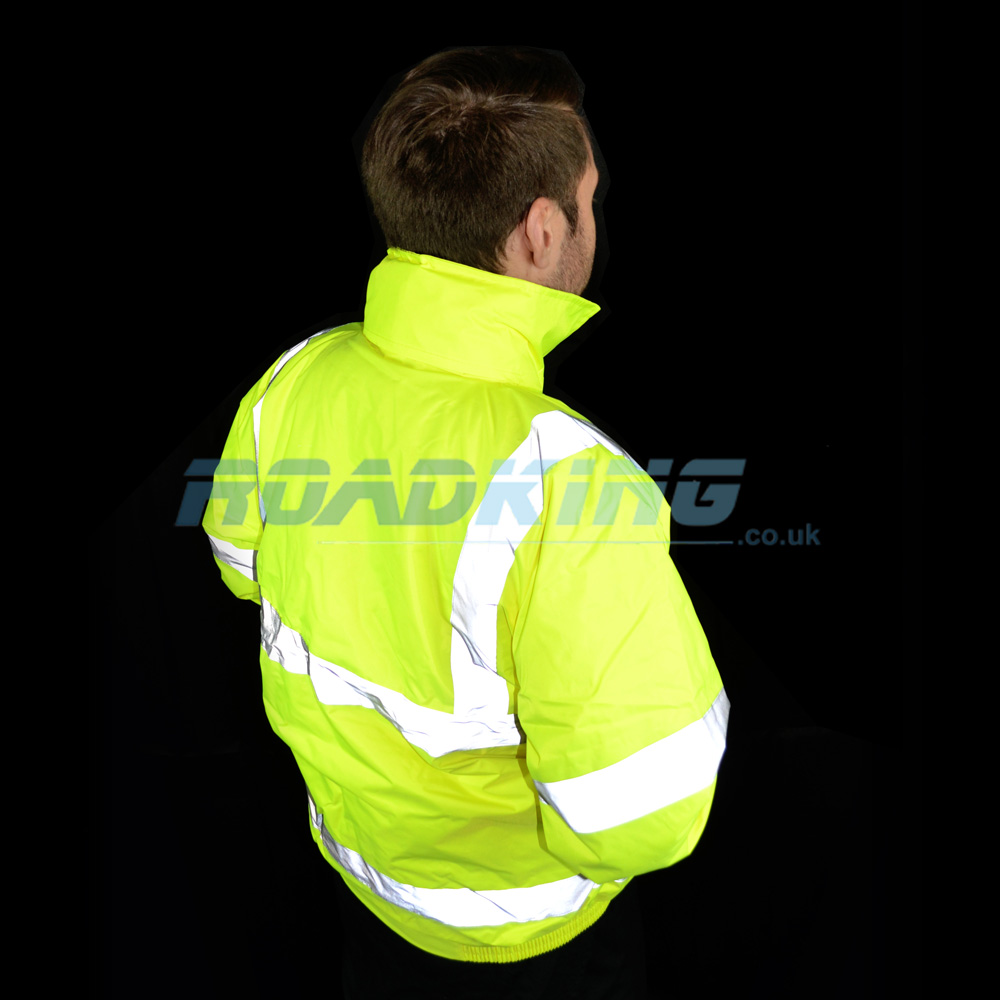 Hi-Vis Bomber Jacket | Yellow | ROADKING.co.uk