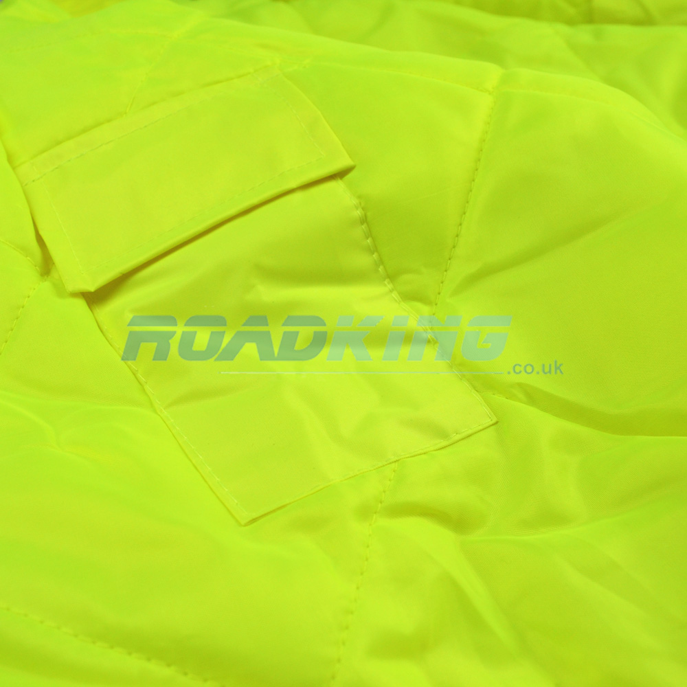 Hi-Vis Long Parka Jacket | Yellow | ROADKING.co.uk