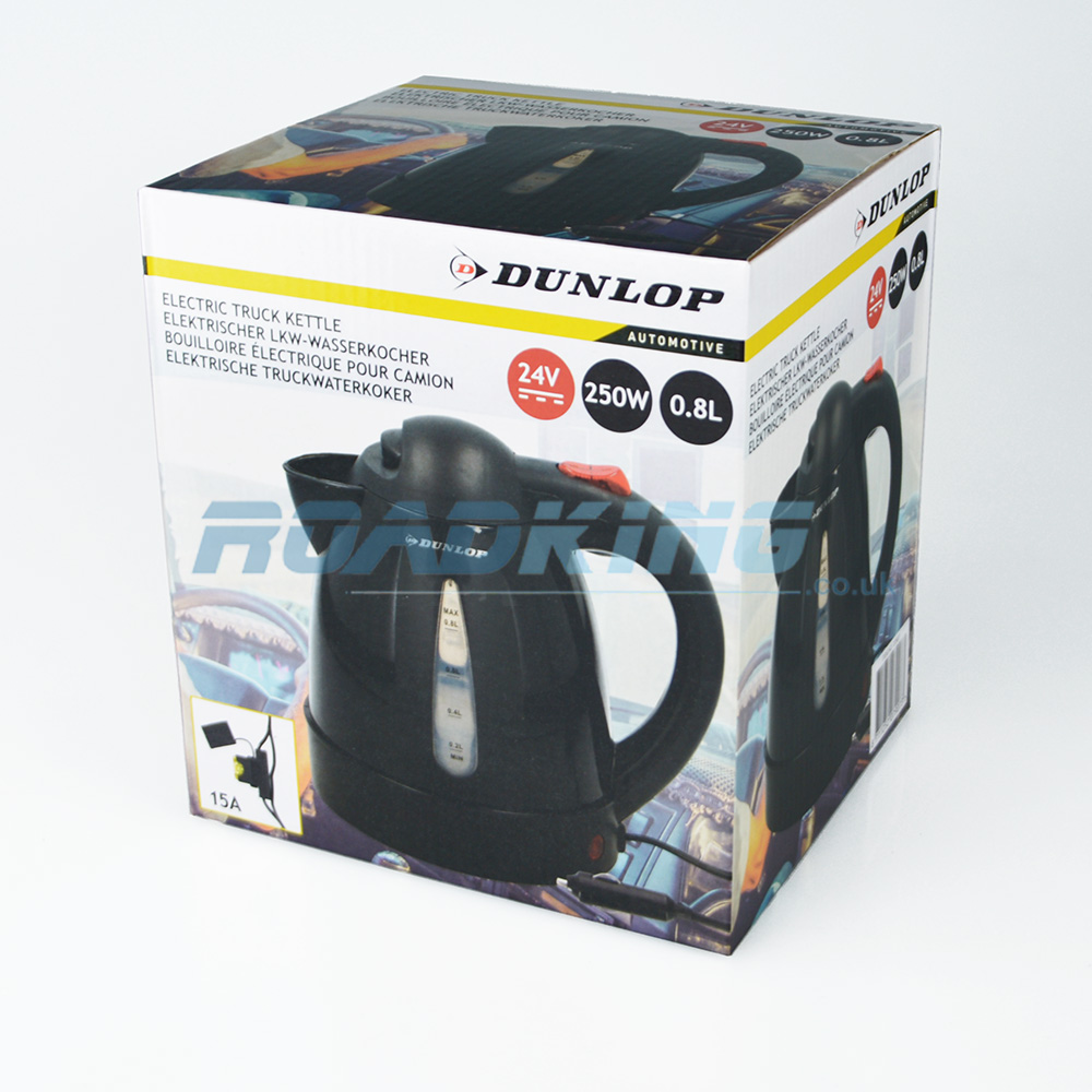 Dunlop Truck Kettle with Plug | 0.8 Ltr | 24v | ROADKING.co.uk