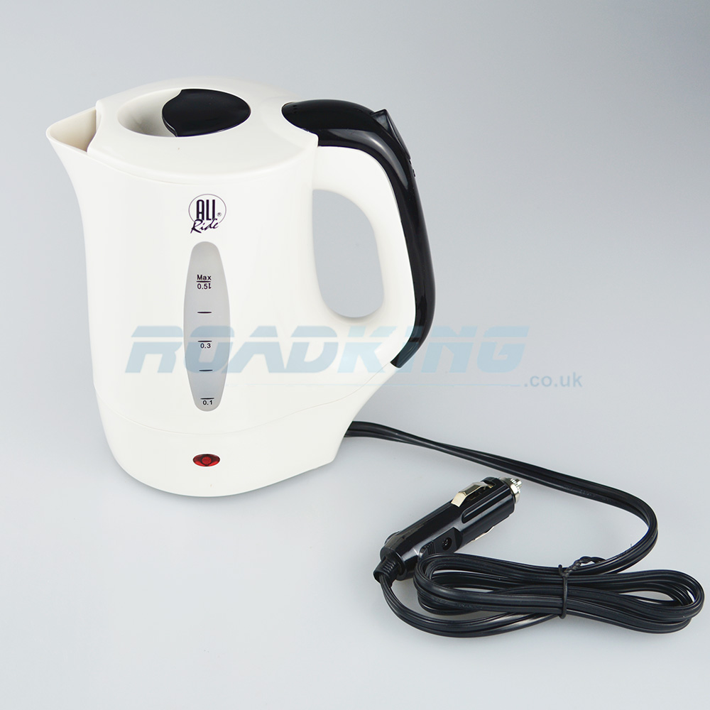 Electric Truck Kettle 2 Cups & 2 Spoons | 500ml | 24v | ROADKING.co.uk