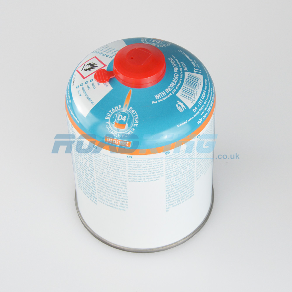 Gas Cartridge D4 Butane Battery | EN417 Screw Top | 460g | ROADKING.co.uk