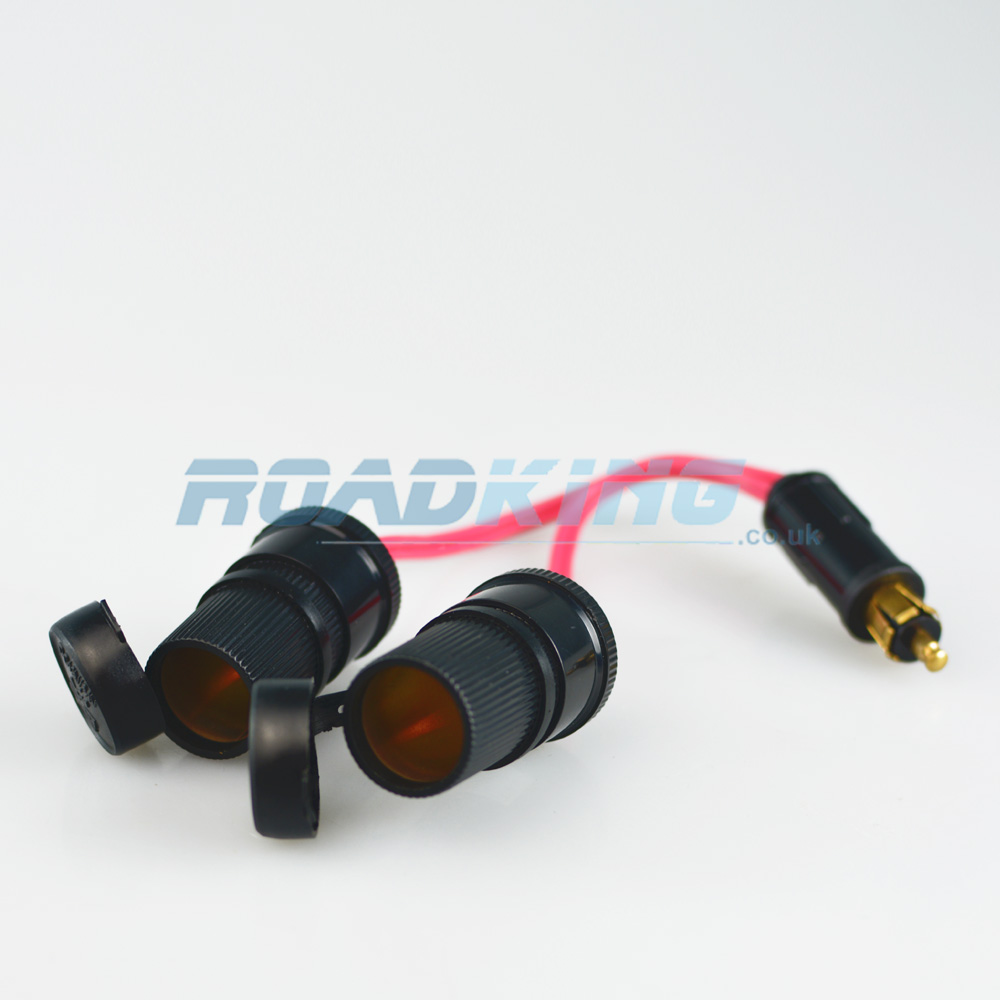 12A 2-Way Cigar Socket to Hella Plug Extension Lead | 12v / 24v ...