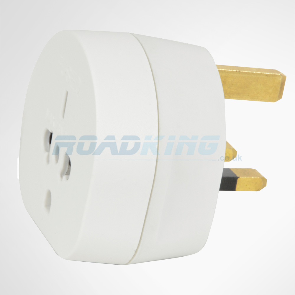 Travel Adapter | 2-Pin / 3-Pin to UK 3-Pin | ROADKING.co.uk