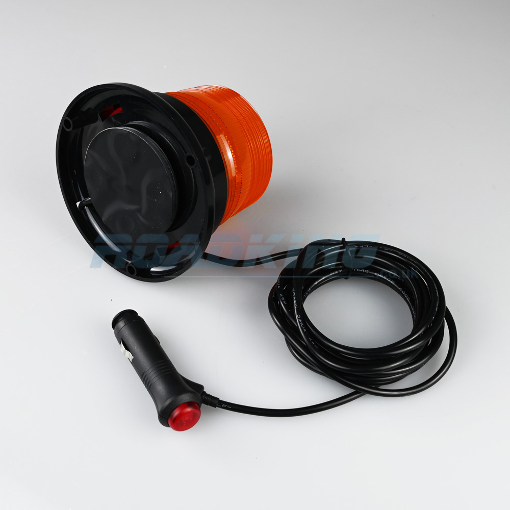 LED Beacon Flashing Light with 5" Magnetic Base & 3 Strobe Modes ...