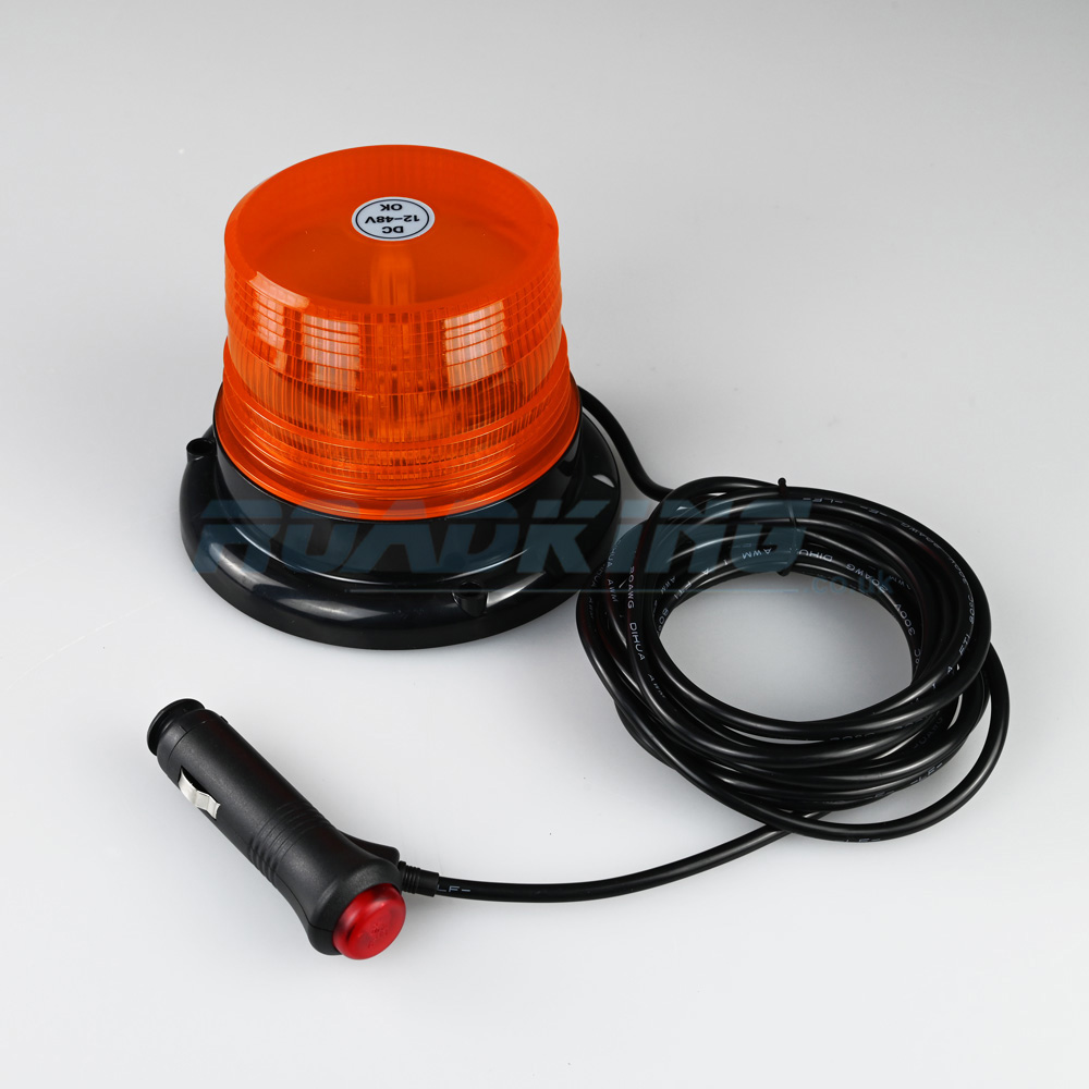 LED Beacon Flashing Light with 5" Magnetic Base & 3 Strobe Modes ...