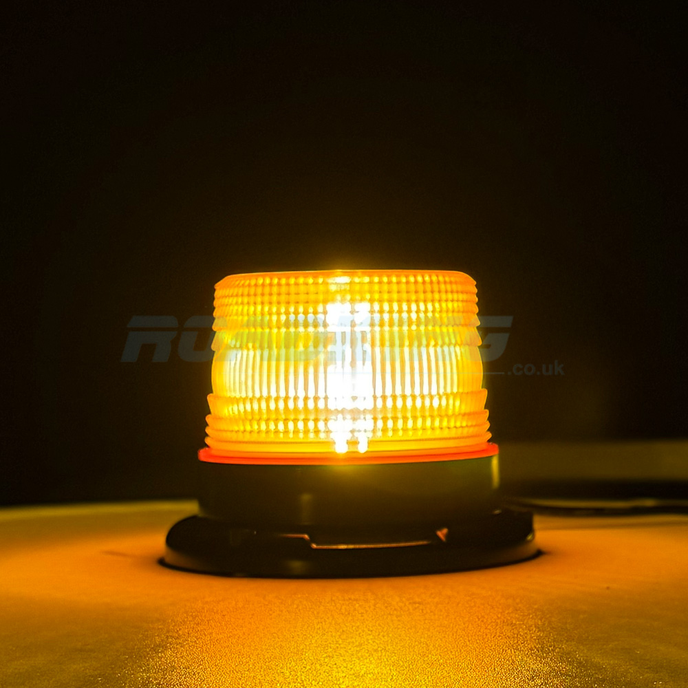 LED Beacon Flashing Light with 5" Magnetic Base & 3 Strobe Modes ...