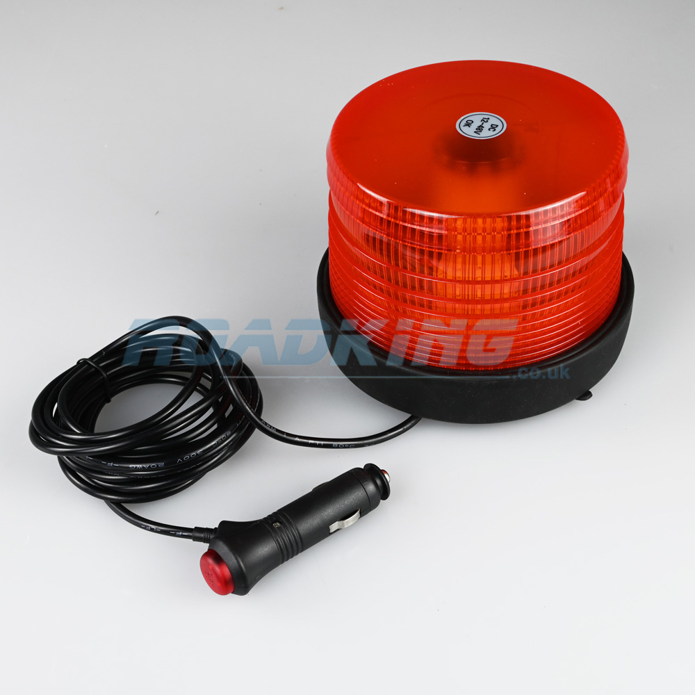 LED Beacon Flashing Light with 6" Magnetic Base & 3 Strobe Modes ...