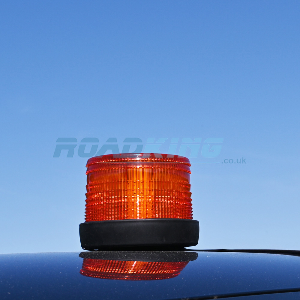 LED Beacon Flashing Light with 6" Magnetic Base & 3 Strobe Modes ...